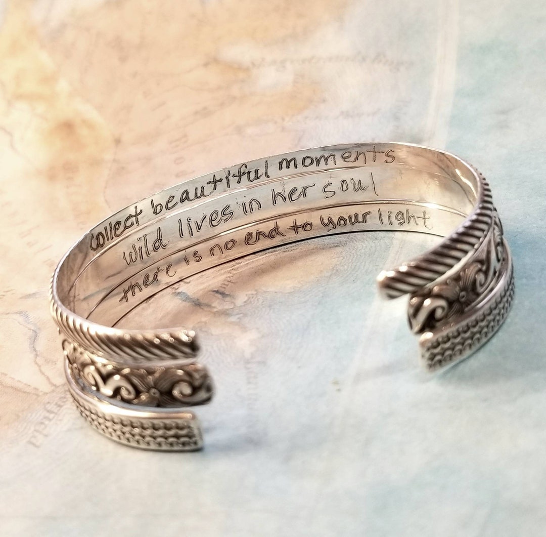 Best PERSONALIZED Cuff Bracelet, Custom Sterling Silver CUFF Bracelet ...