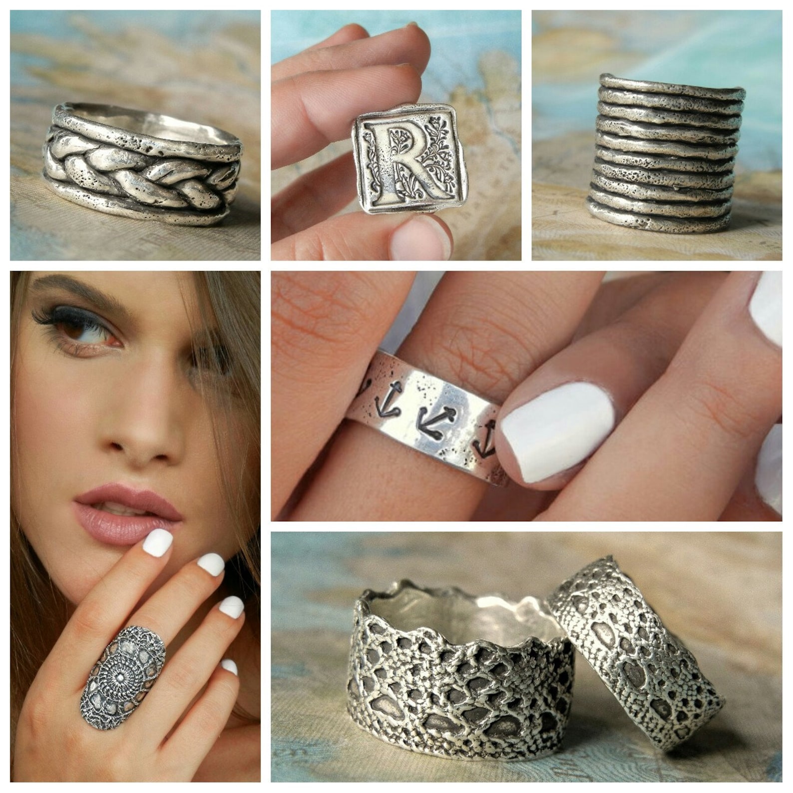 Boho Rings Thumb Ring Boho Jewelry Handmade Boho Sterling | Etsy