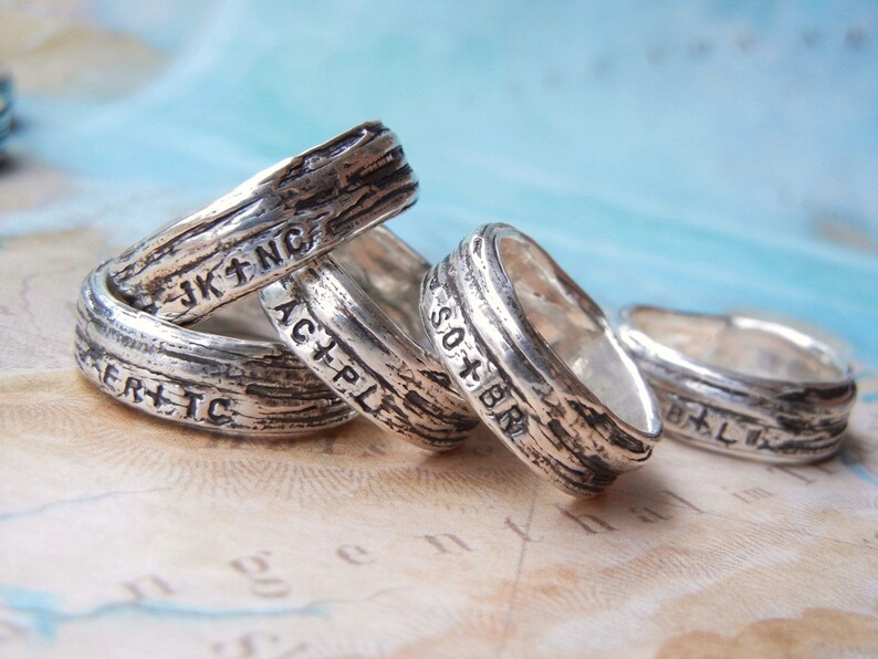 Rustic Jewelry, Rustic Wedding Ring, Rustic Wedding Band, Rugged Bark ...