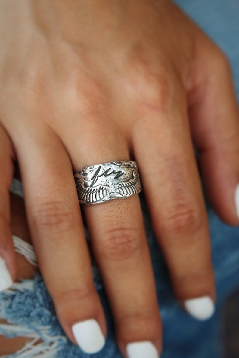 Rustic Jewelry, Rustic Ring, Sterling Silver Rustic Ring for Her ...
