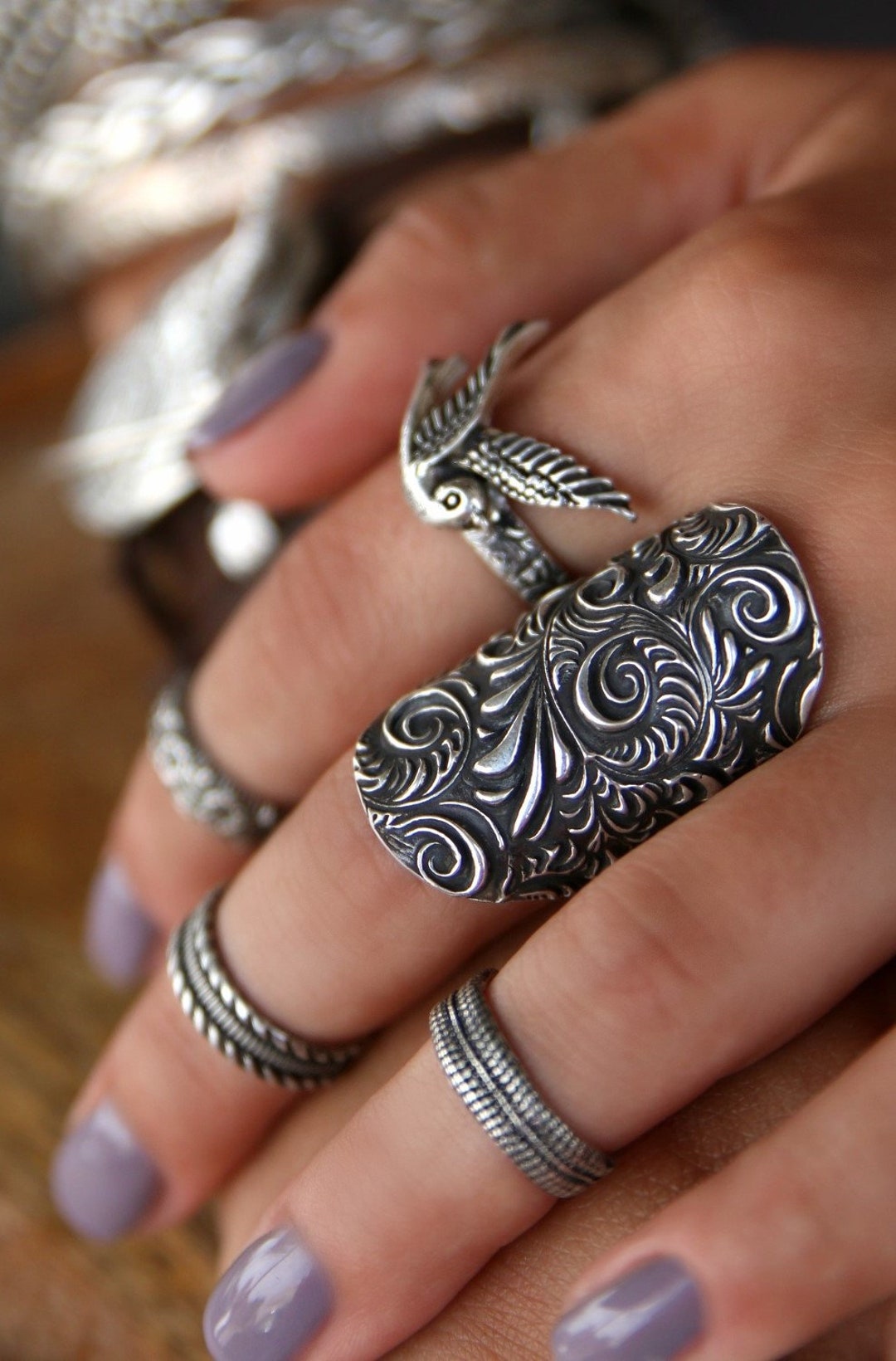 Statement Ring, Statement Jewelry, STERLING SILVER Statement Ring ...
