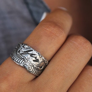 Rustic Jewelry, Rustic Ring, Sterling Silver Rustic Ring for Her ...