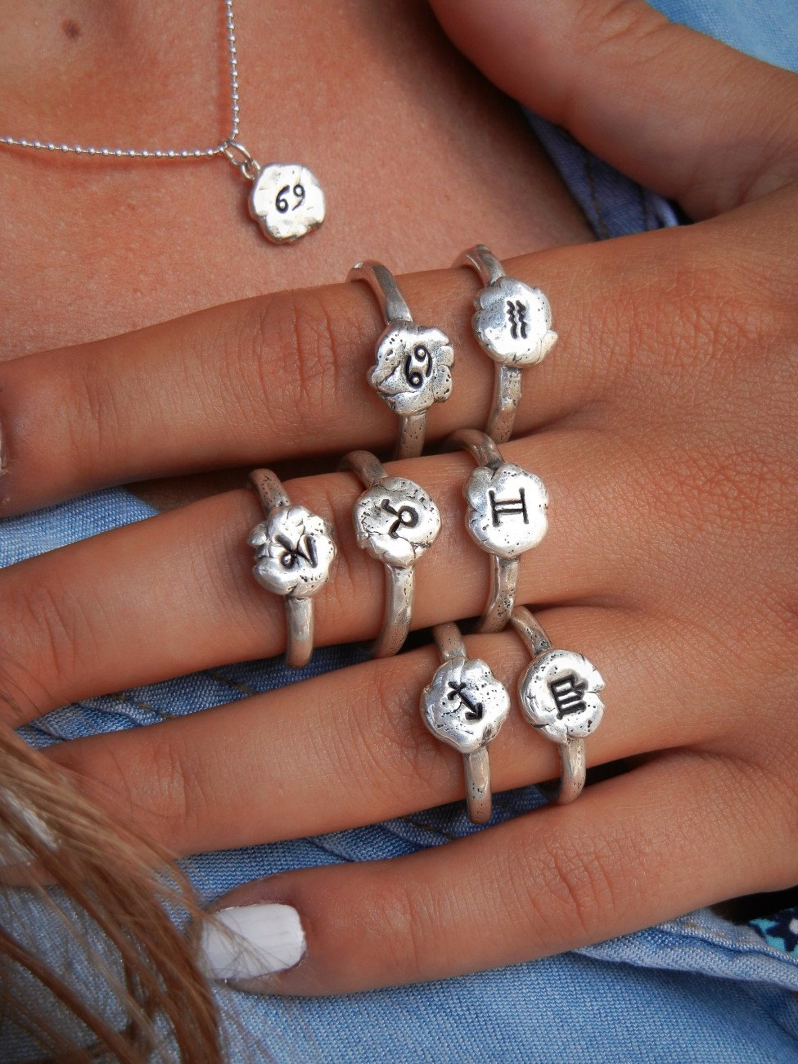 Zodiac Rings, Astrology Jewelry, Zodiac Jewelry, Sterling Silver ...