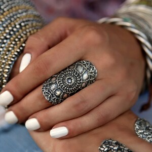 Gypsy Ring, Gypsy Jewelry, Sterling Silver Gypsy Rings, Wide Gypsy Ring ...