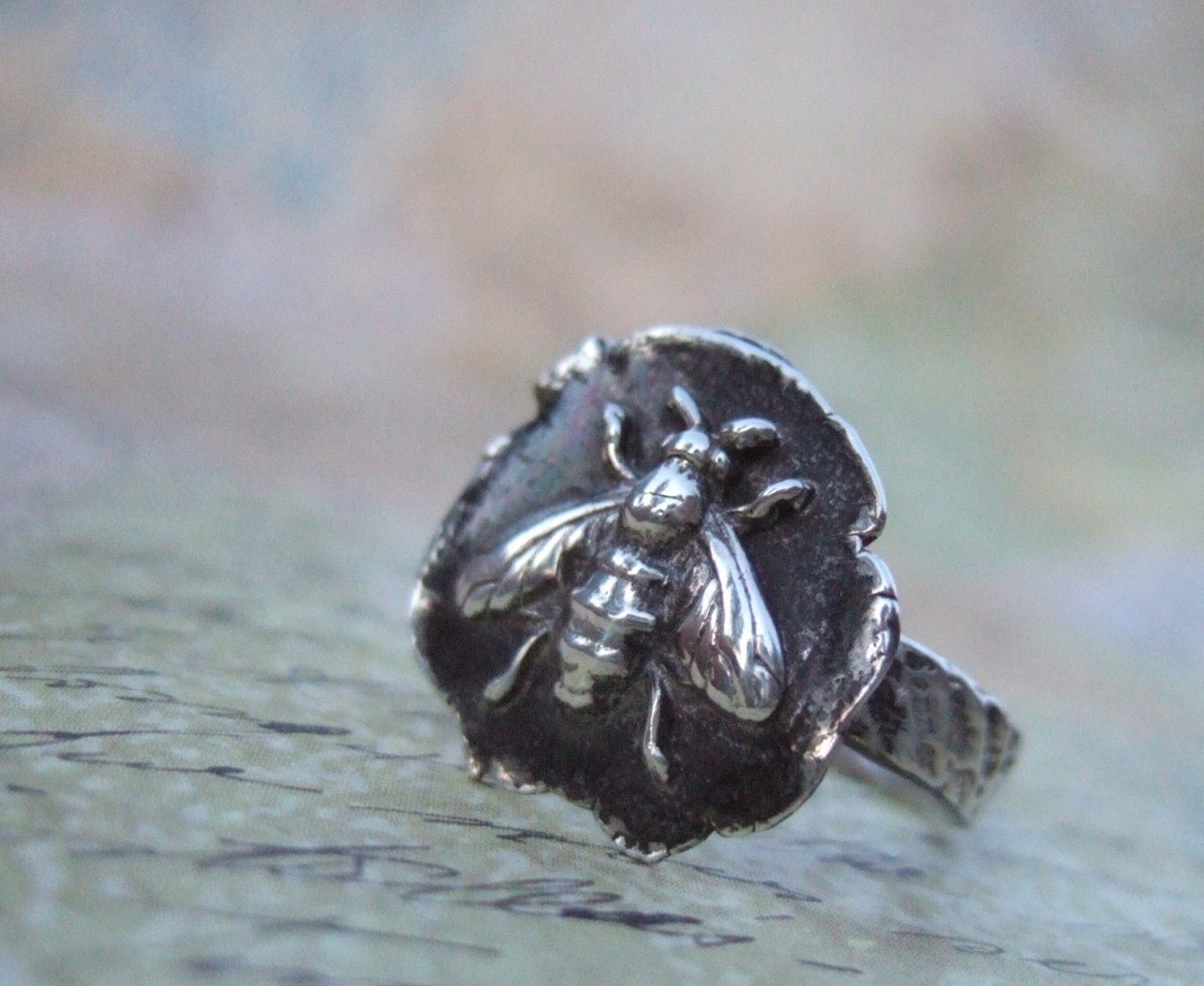 Honey Bee Jewelry Bee Ring Silver Bee Ring Bumble Bee - Etsy