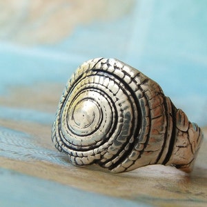 Silver Shell Ring, Nautical Jewelry, Seashell Ring, Shell Jewelry ...