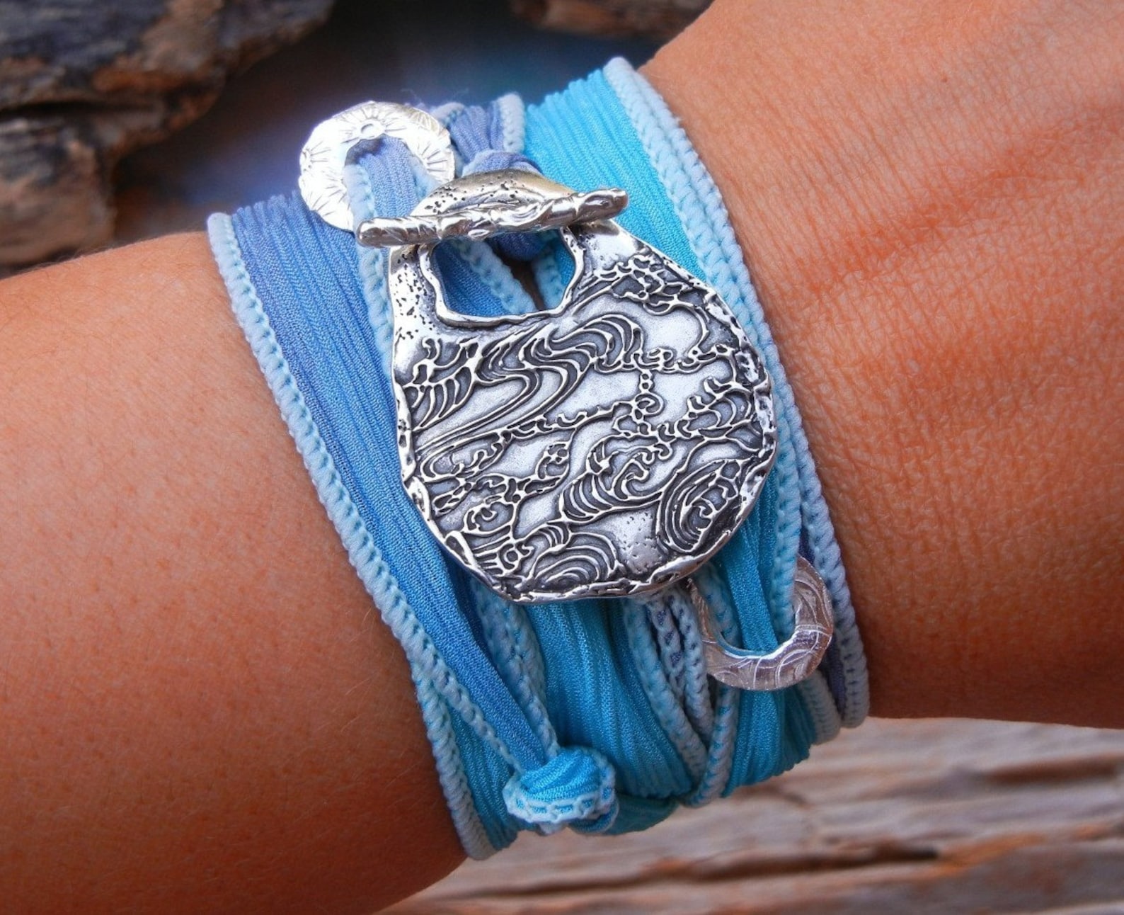 Hippie Jewelry Bohemian Hippie Bracelet Sterling Silver Boho Etsy