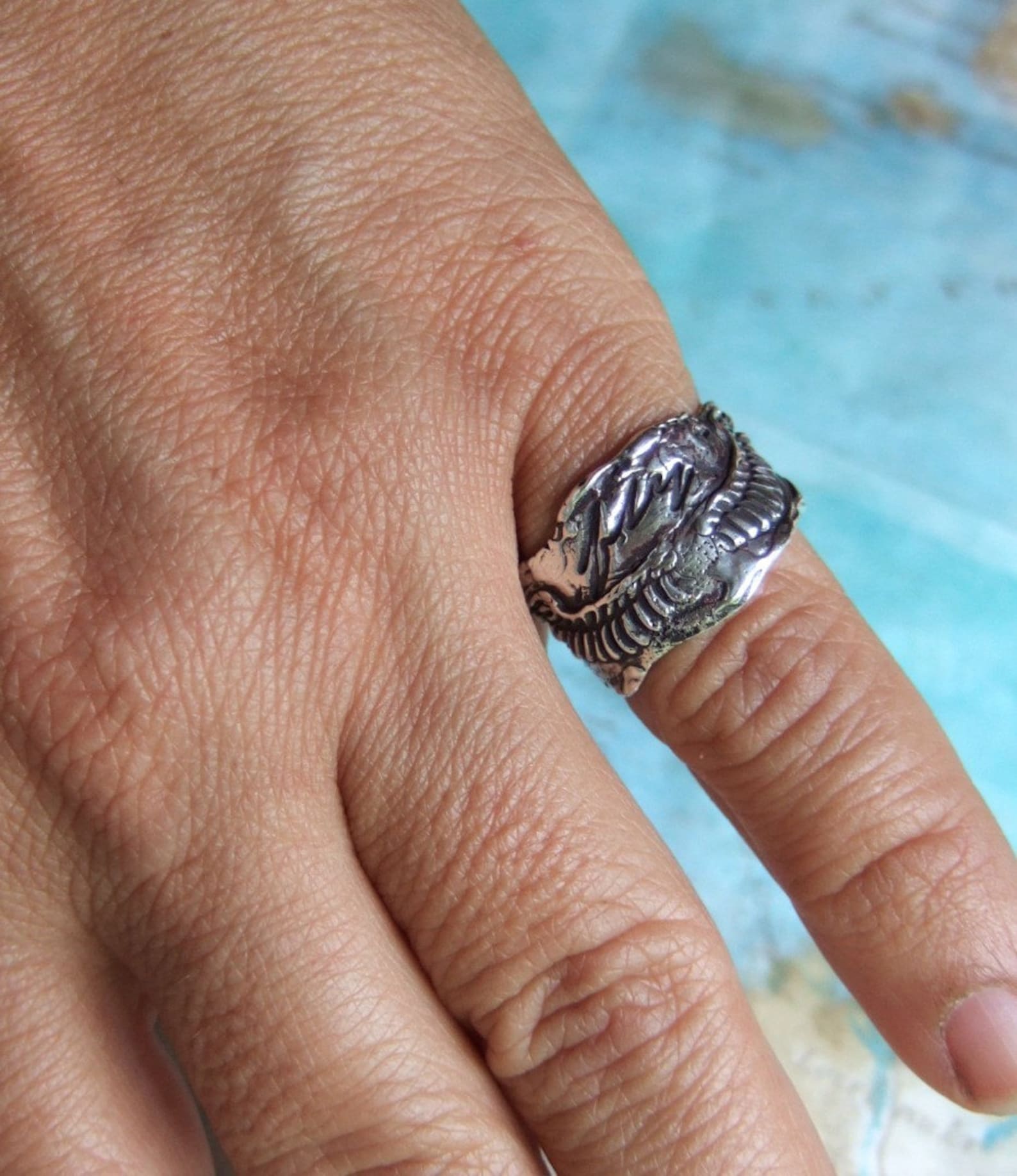 Inspirational Silver Gift, Inspirational Jewelry, Gift for Men, Ring ...