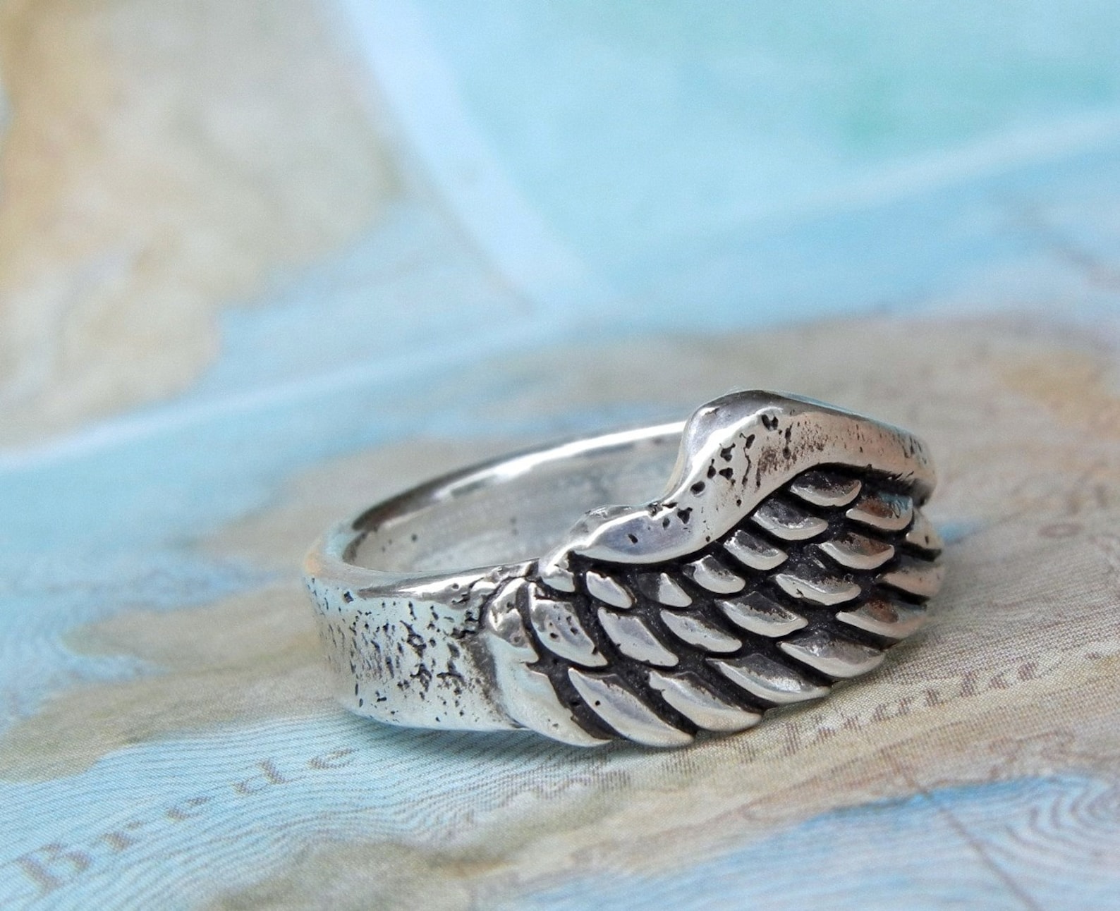 Angel Wing Jewelry Angel Wing Ring Silver Angel Wing Ring - Etsy