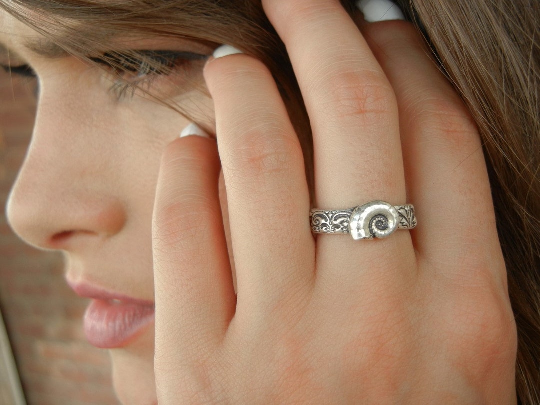 Shell Jewelry, Seashell Ring, Silver Shell Ring, Sterling Silver Shell ...