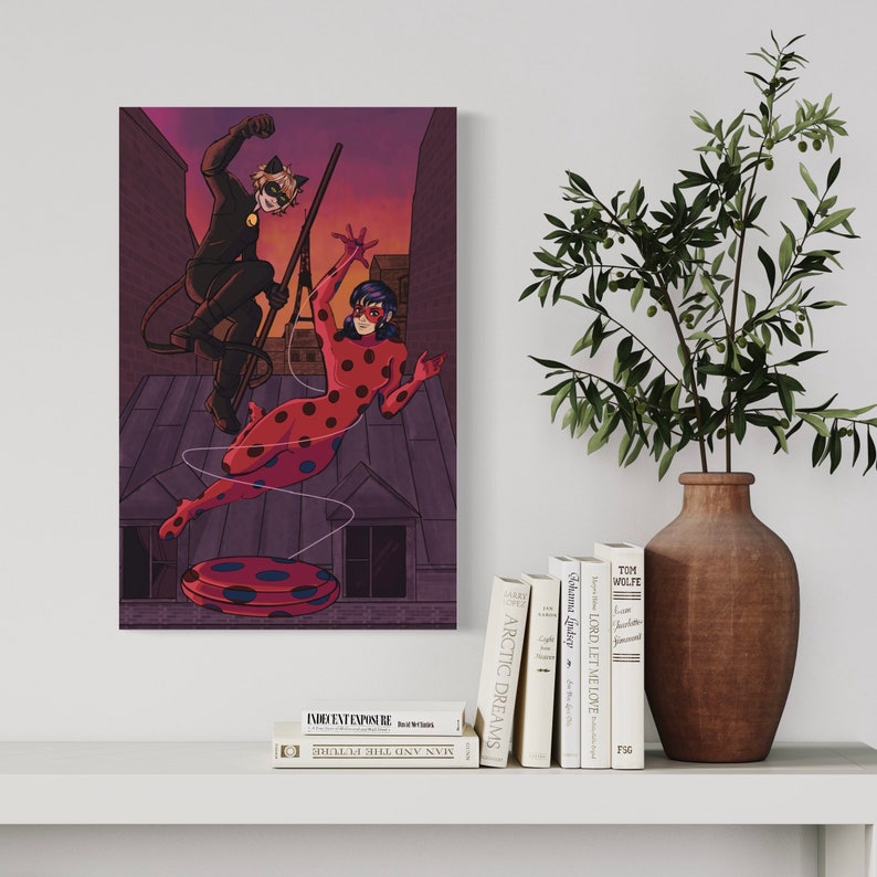 Miraculous Ladybug Superhero Poster Art Print - Etsy