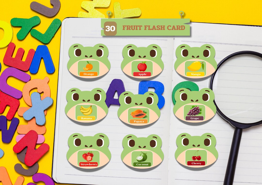 30 Cartoon Vocabulary Cards, Montessori Flashcards, Pre-school Cards ...