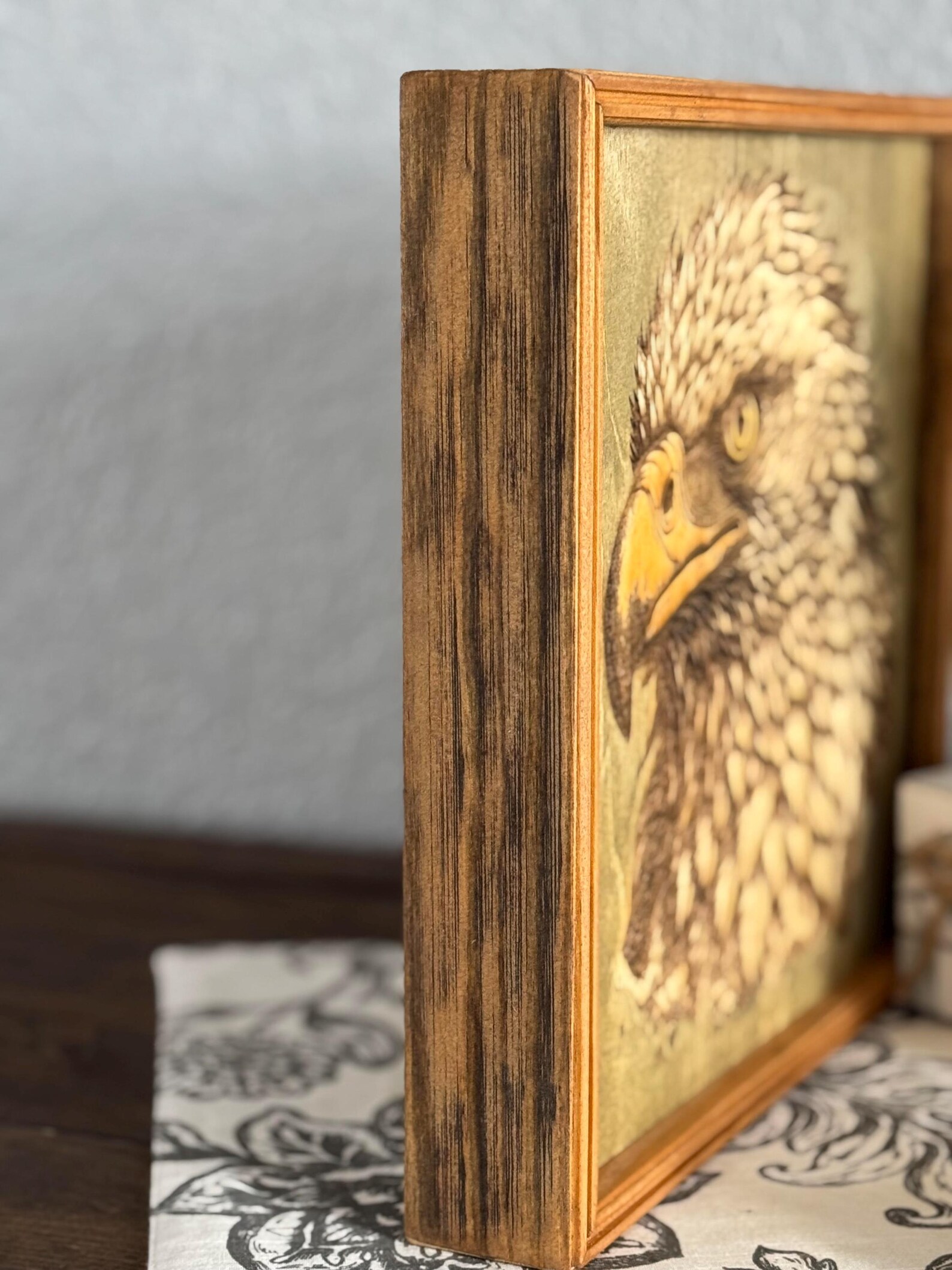 Eagle Head, Laser Engraved With a Touch of Hand Painting. - Etsy