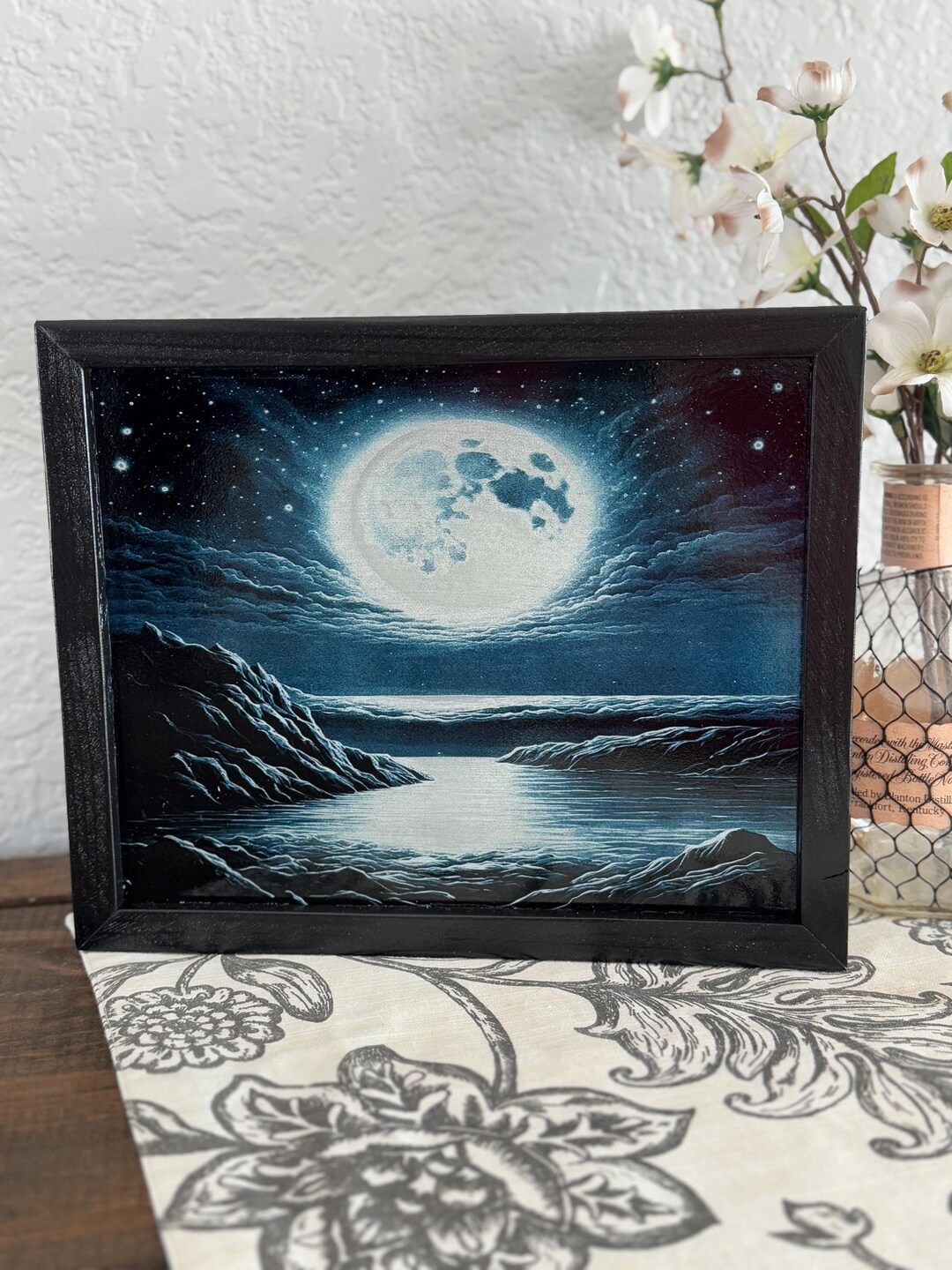 Moon LED Handcrafted Laser Engraved Picture Color With Color Changing ...