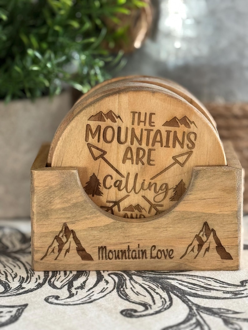 Mountain Coasters 4x4 With Holder (set of 6 Coasters). Fun and Fabulous ...