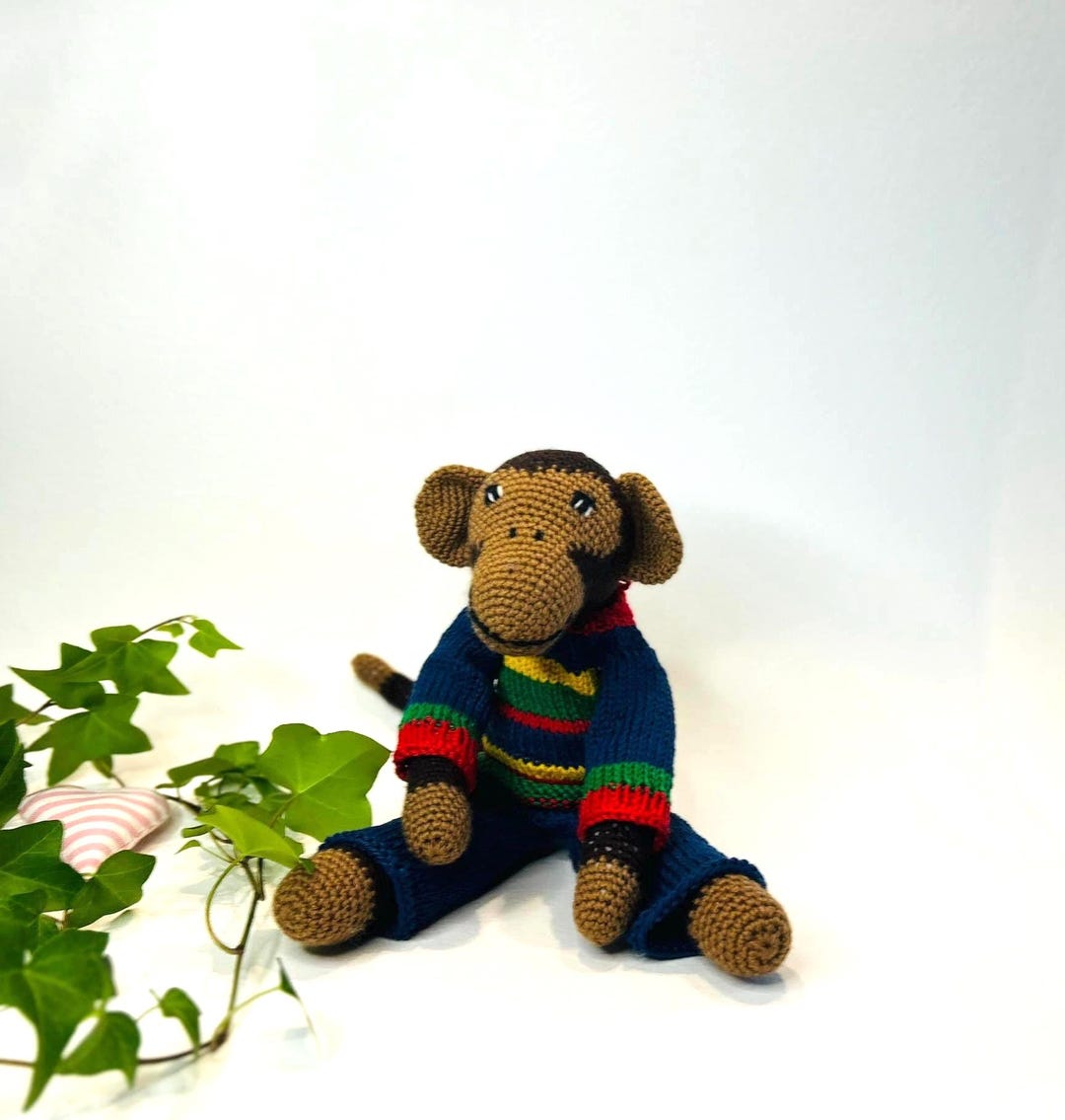 Monkey, Little Monkey, Lovingly Crocheted Monkey, Handmade Crocheted ...