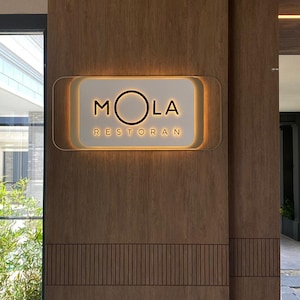 Outdoor Light Sign, Push Through Letter Signs, 3D Metal Signage ...