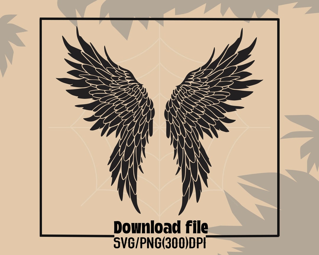 Alas de ángel Svg, Alas angelicales Svg, Contorno de alas Svg, Alas ...