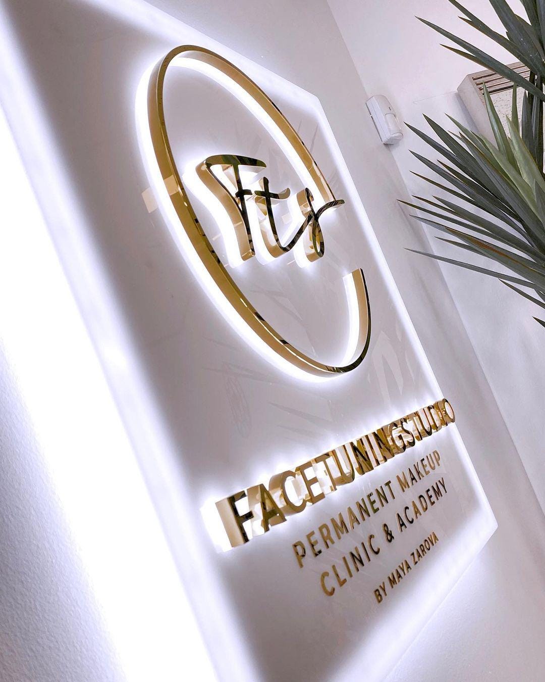 Beauty Salon Sign, Business Logo Sign, Backlit Sign, Reception Sign ...