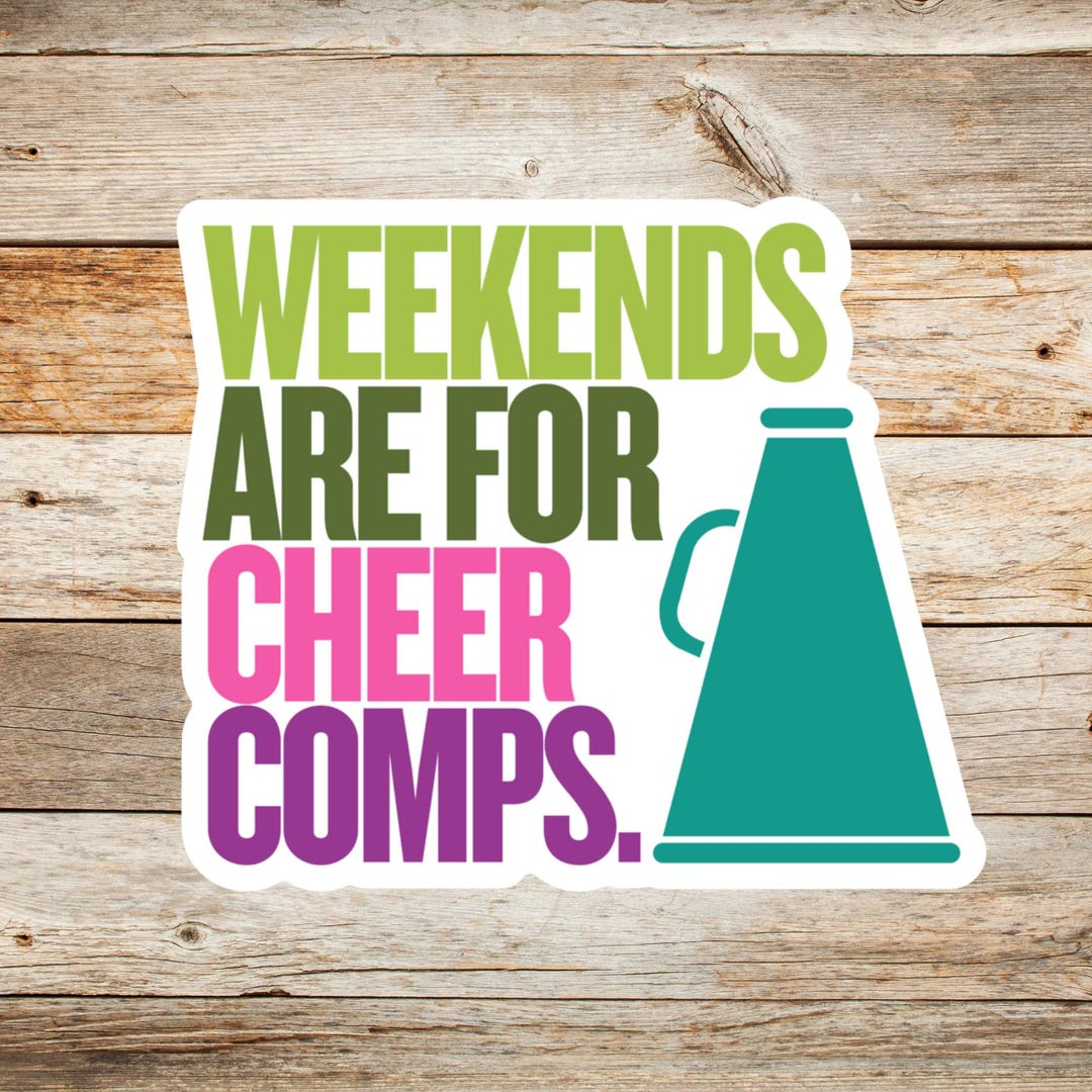 Cheer Sticker Cheerleading Decal for Water Bottles Lockers Laptops Team ...