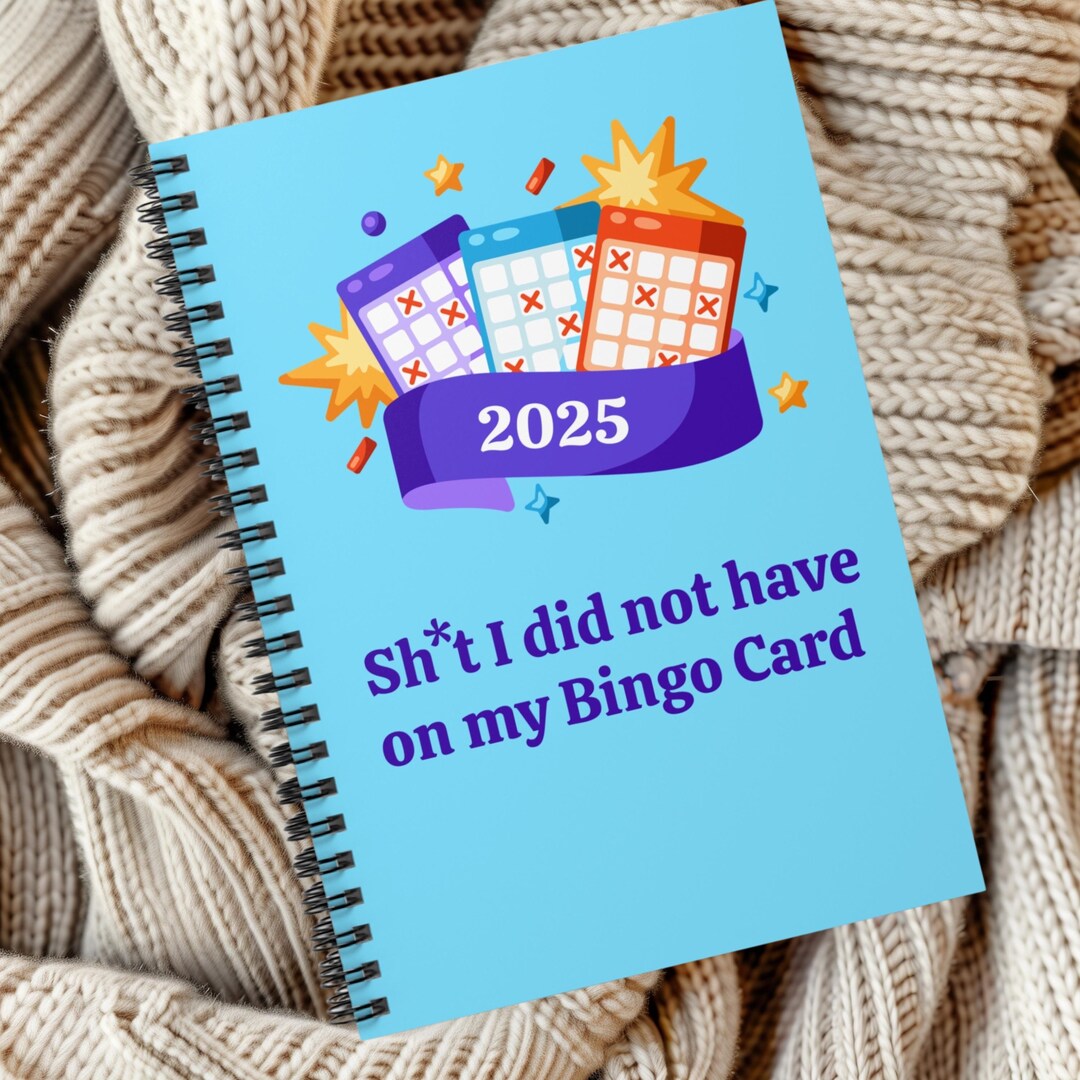 Funny 2025 Bingo Card Spiral Notebook, Bingo Notebook, Work Humor ...