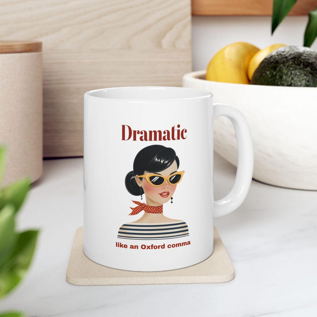 Oxford Comma Mug Grammar Gift Funny Coffee Cup for English Teachers ...