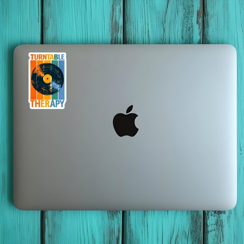 Turntable Therapy Sticker - Colorful Vinyl Record Waterproof Decal ...