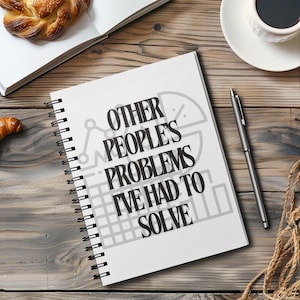 Funny Office Notebook, Notebook, Funny Notebook, Work Gift, Spiral ...