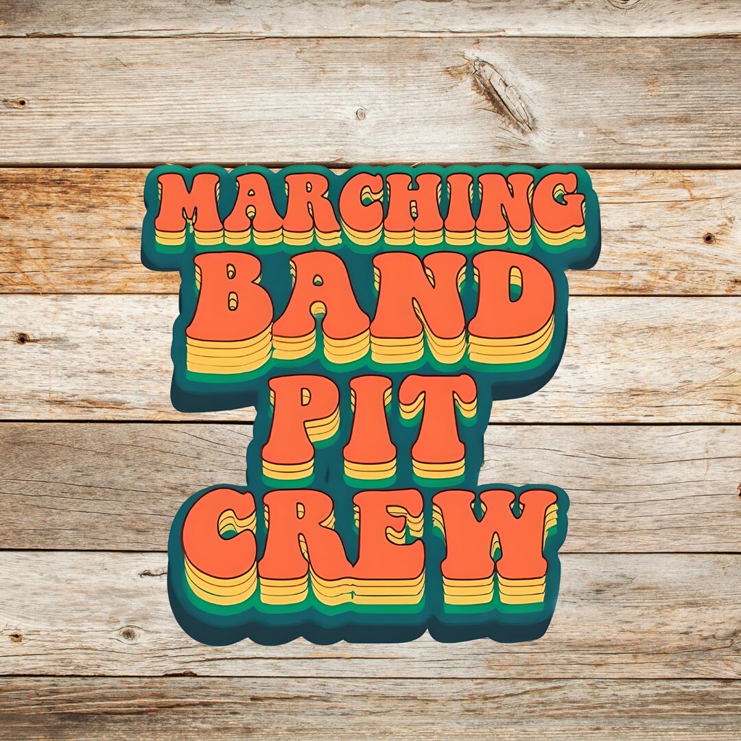 Marching Band Pit Crew Vinyl Sticker Waterproof Durable Gift for Band ...