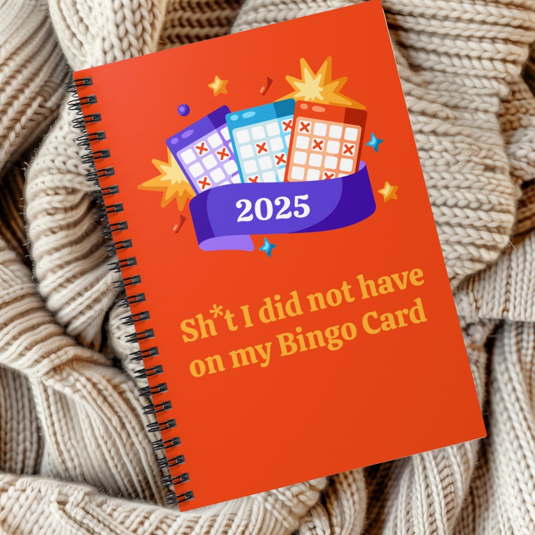 Funny 2025 Bingo Card Spiral Notebook, Bingo Notebook, Work Humor ...
