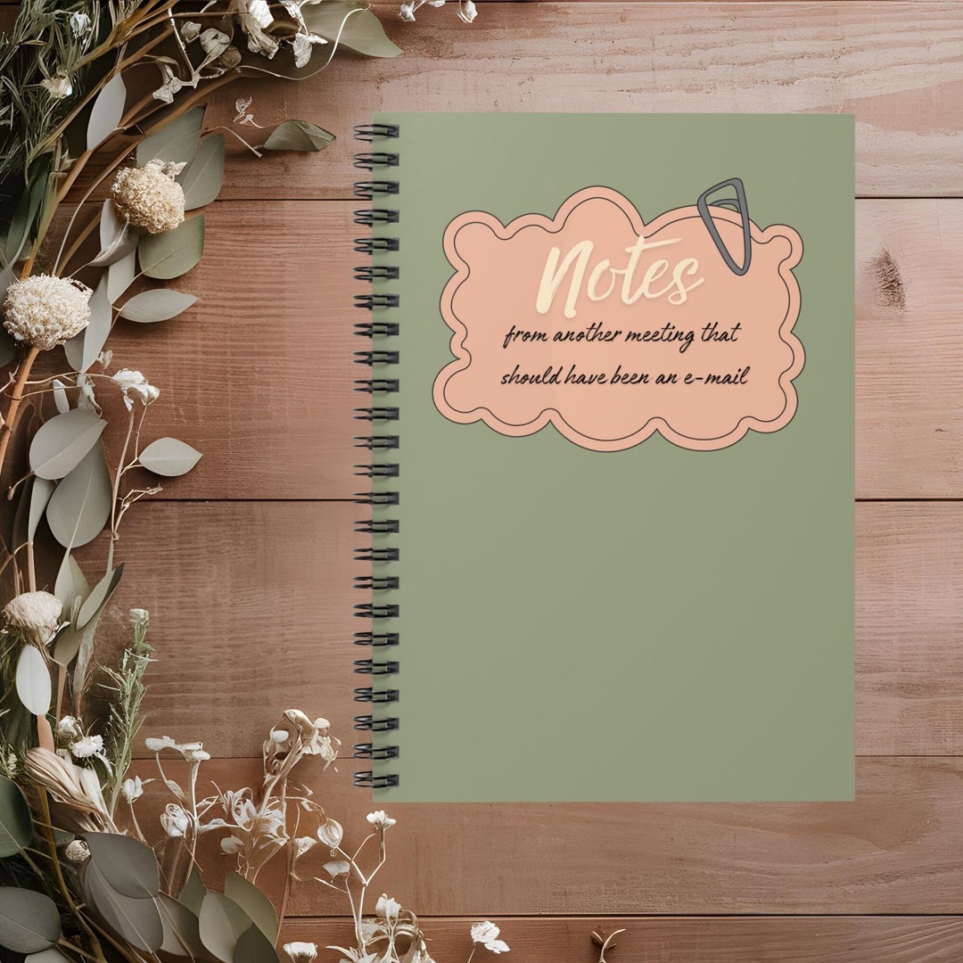 Funny Office Notebook, Notebook, Funny Notebook, Work Gift, Spiral ...