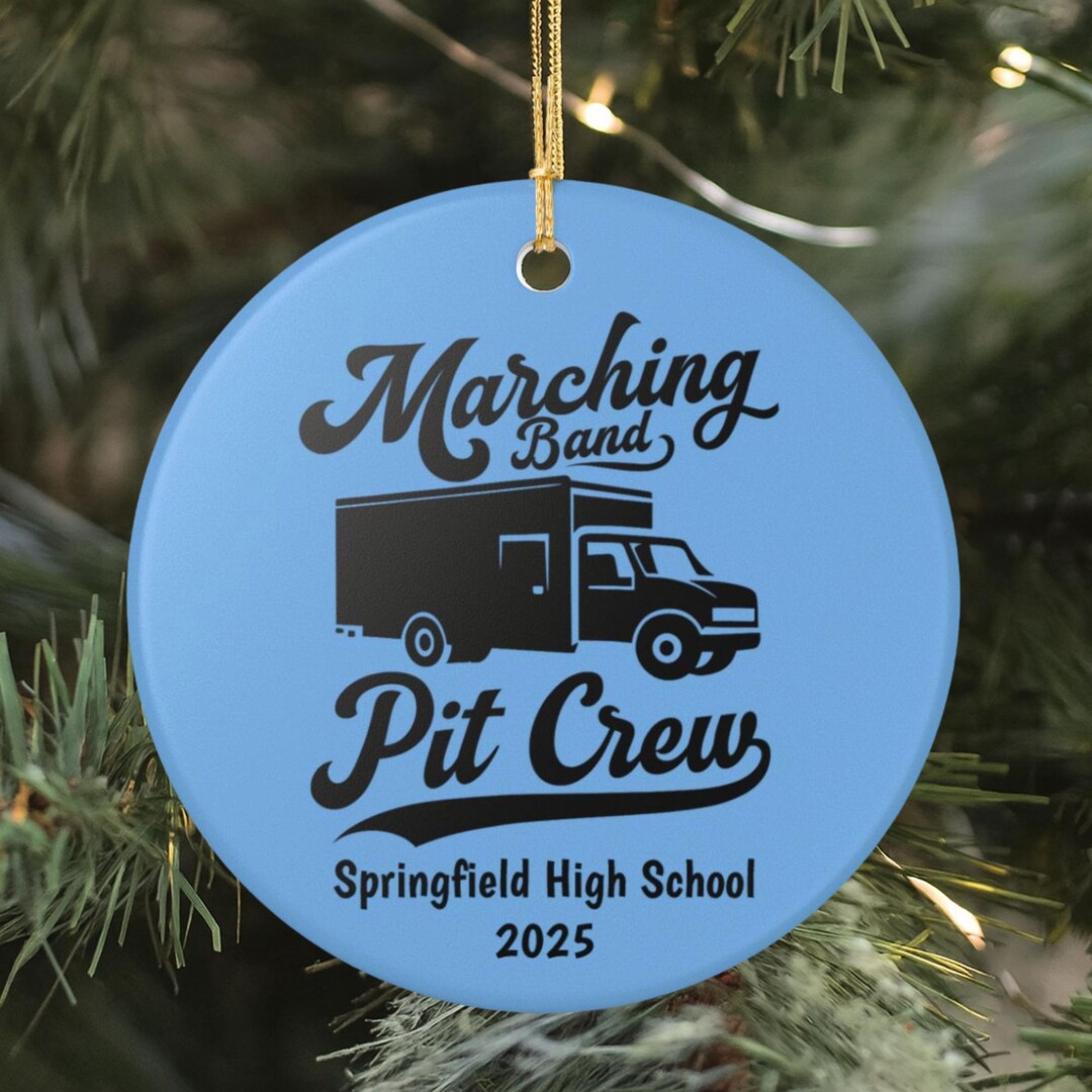 Marching Band Pit Crew Ornament Band Parent Gift Booster Volunteer ...