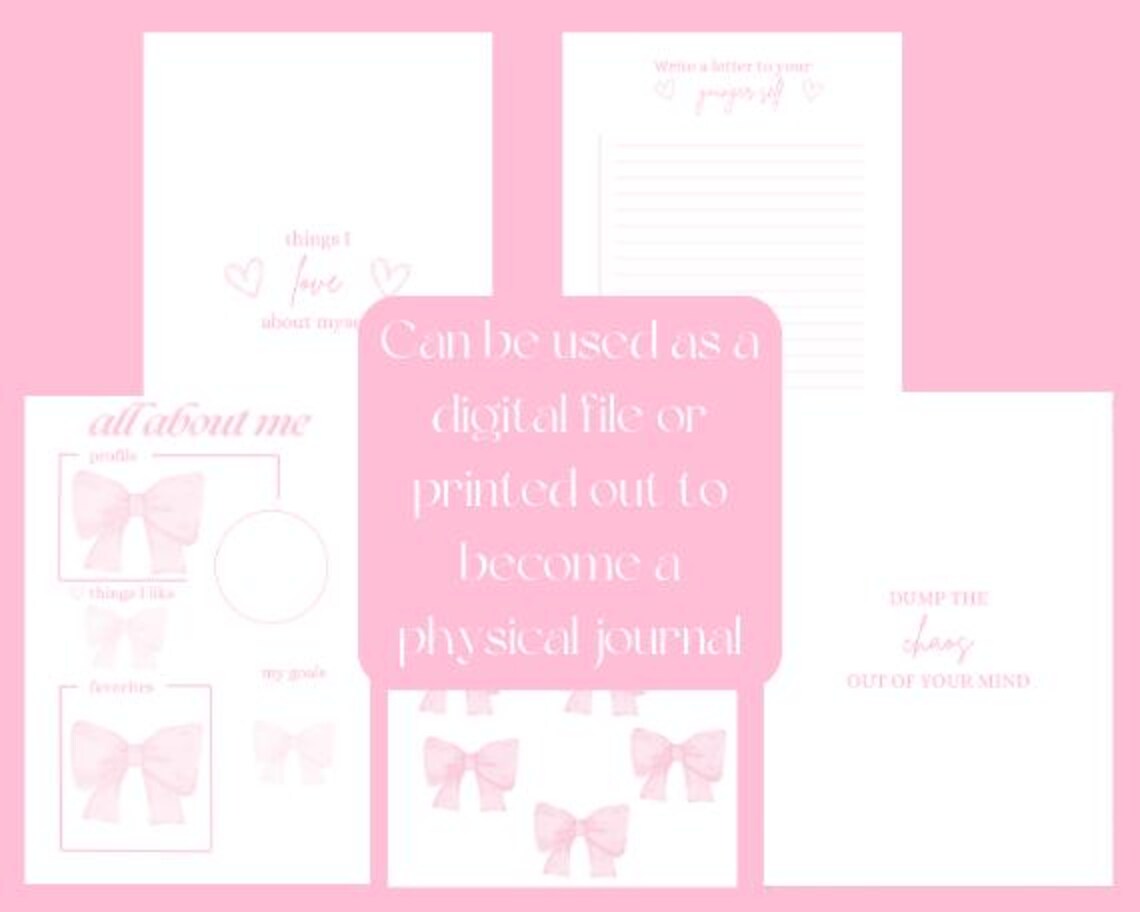 Girlie Journaling: a Pink Coquette Journal - Etsy