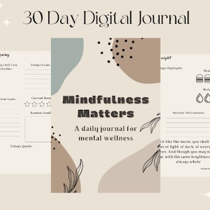 Mindfulness Matters: A 30 Day Printable Digital Journal to Improve ...