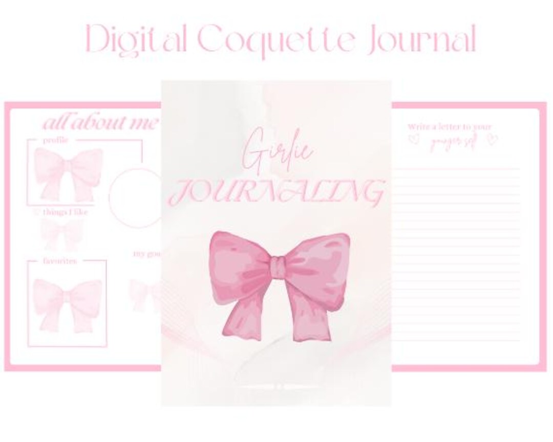 Girlie Journaling: a Pink Coquette Journal - Etsy