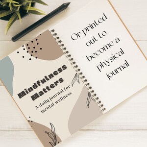 Mindfulness Matters: A 30 Day Printable Digital Journal to Improve ...