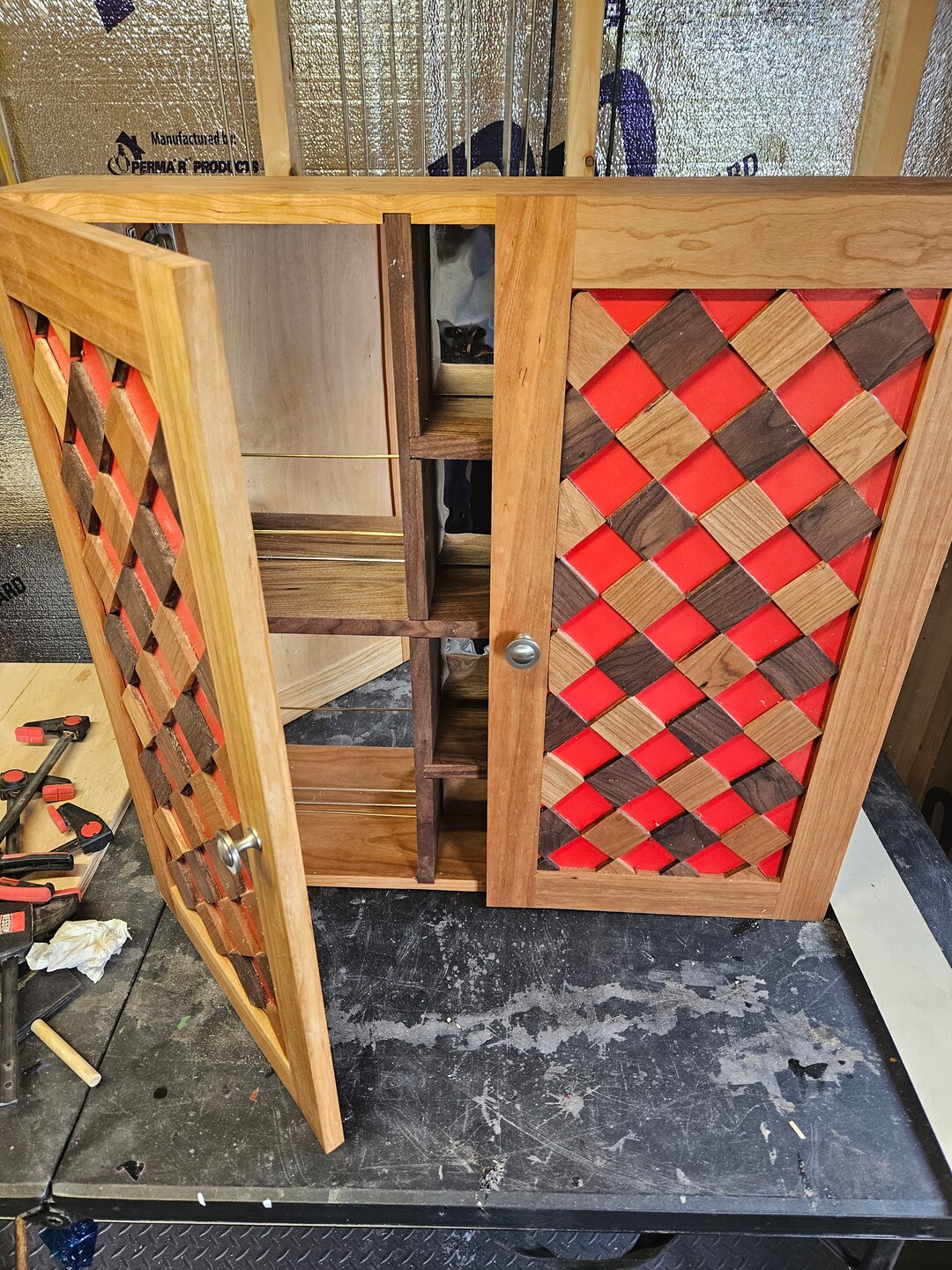 Whiskey Cabinet, Cherry Wood, Walnut Wood Hand Made - Etsy