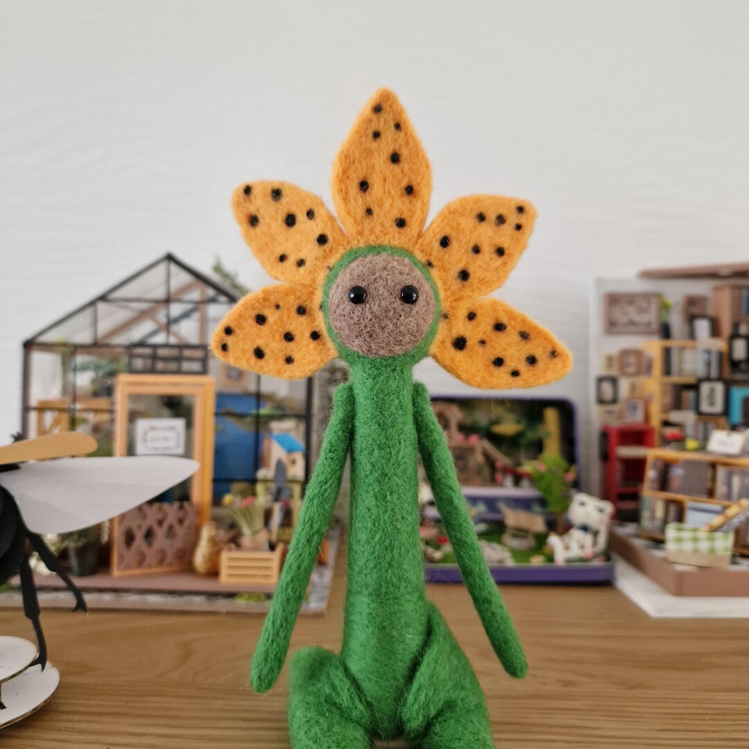 Handmade Felted Lily: Posable Flower Doll - Etsy