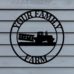 Custom Farm Sign | Tractor Farm Sign | Cow Farm Sign - Etsy