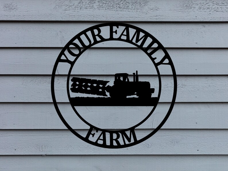 Custom Farm Sign | Tractor Farm Sign | Cow Farm Sign - Etsy