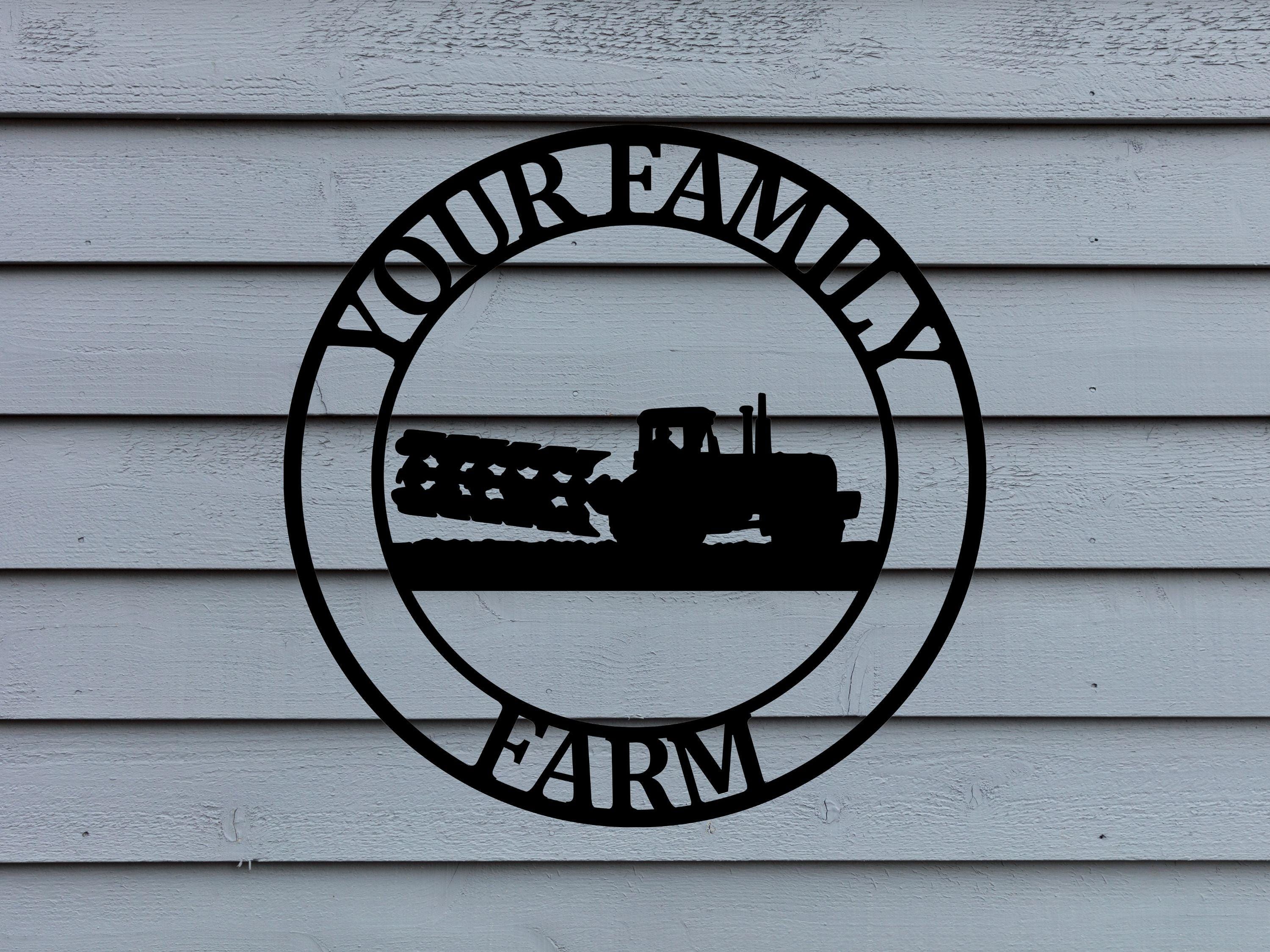 Custom Farm Sign | Tractor Farm Sign | Cow Farm Sign - Etsy