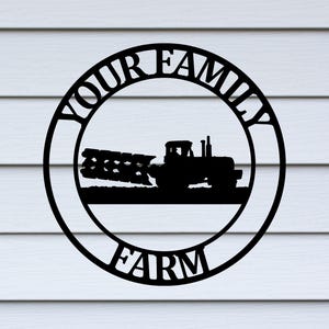 Custom Farm Sign | Tractor Farm Sign | Cow Farm Sign - Etsy