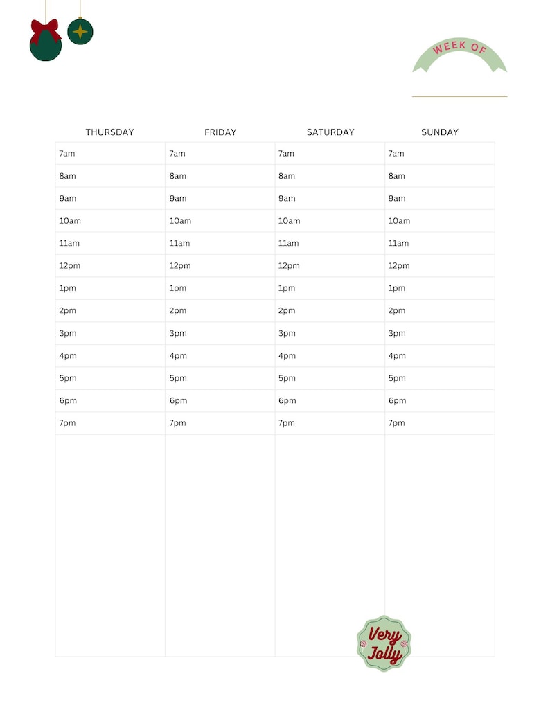 2024 Perfect Christmas | Planner | Digital | PDF| Calendar ...