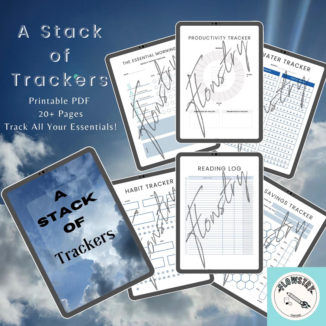 Tracker Bundle, Habit Tracker, Savings Tracker, Water Tracker, Task ...