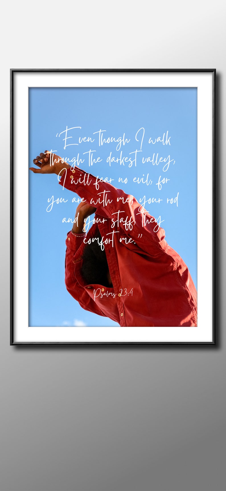 Bible Verse Wall Art Psalms Art Print Christian Wall Art Scripture ...