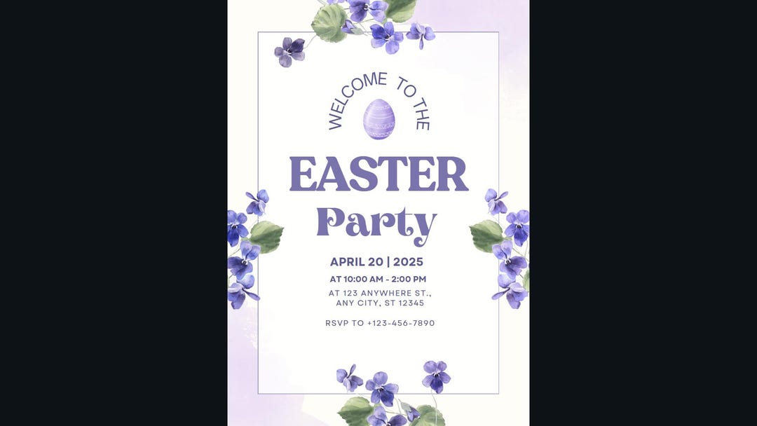 Editable Easter Party Invitation Template | Spring Brunch Invite ...