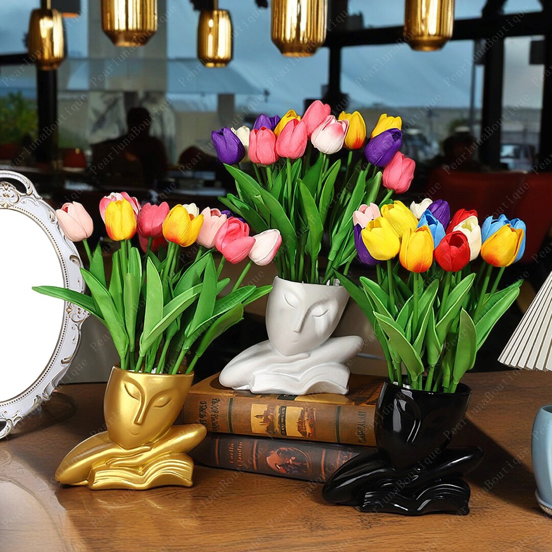 Reading Book Flower Pot,human Figure Sleeping Posture Vase Planter ...