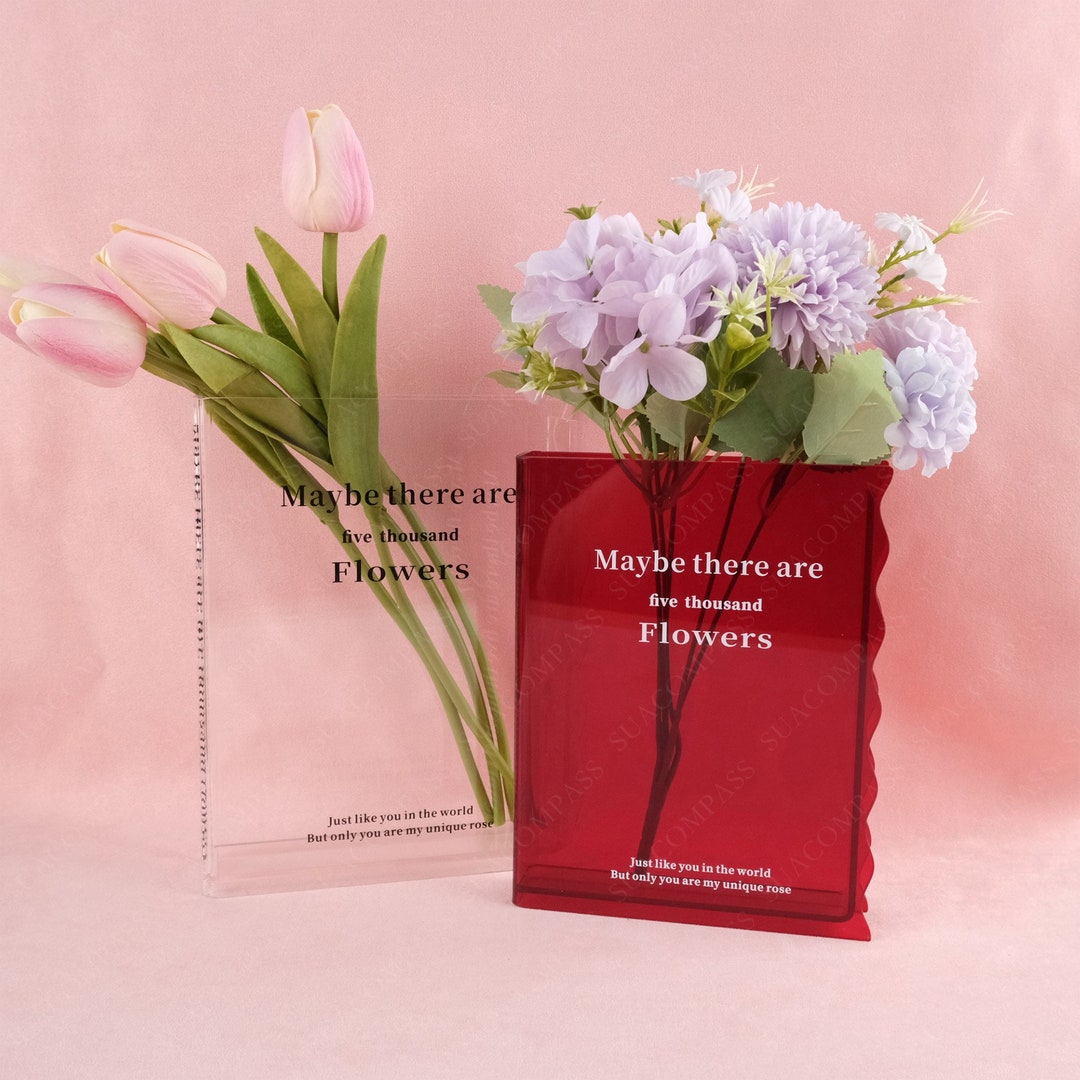 Creative Book Vase,book Hydroponic and Dried Flower Vase,book Vase ...