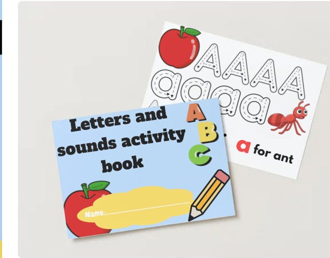 Letters and Sounds Activity Book - Etsy