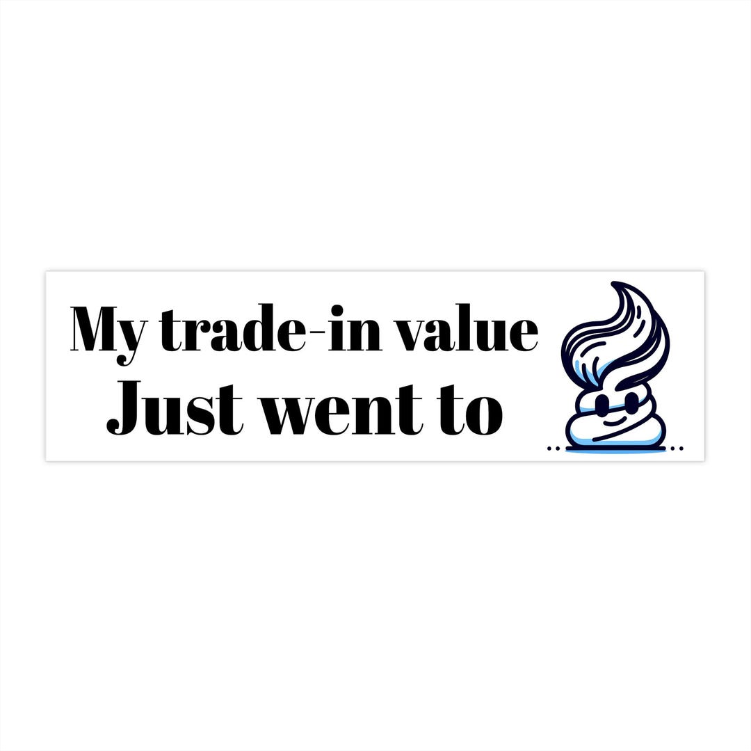 Funny Tesla Donald Trump Poop Emoji Bumper Sticker, Political Humor Car ...